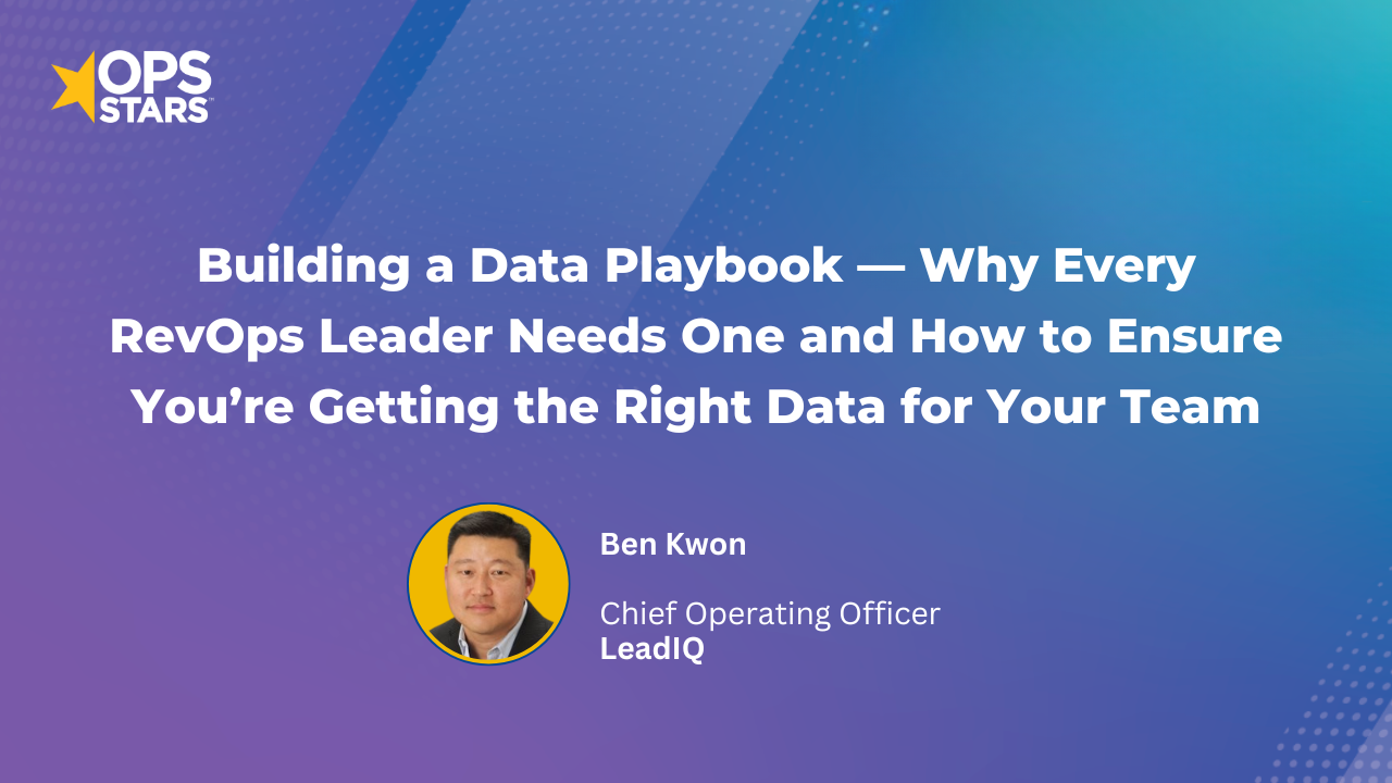 Building a Data Playbook —Why every RevOps leader needs one and how to ...